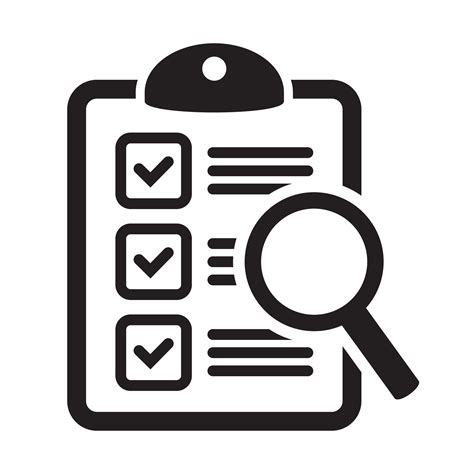 Analysis Analyzing Icon Clipboard With Magnifier Loupe Icon Business