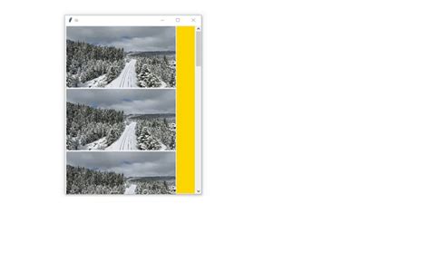 Python Enabling Scroll Bar In Tkinter When The Total Area Of X Screenshots Exceeds The Total