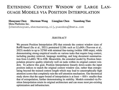 Elvis S On Linkedin Extending Context Window Of Llms This Work