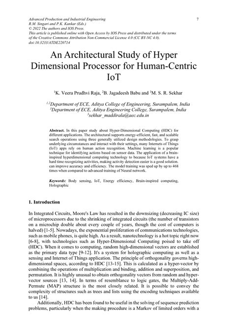 Pdf An Architectural Study Of Hyper Dimensional Processor For Human