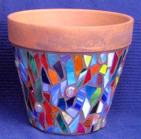 Mosaic Flower Pots With Stained Glass Visit Baltimore