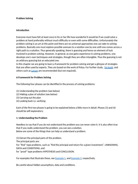 Introduction To Problem Solving Pdf Rectangle Contradiction