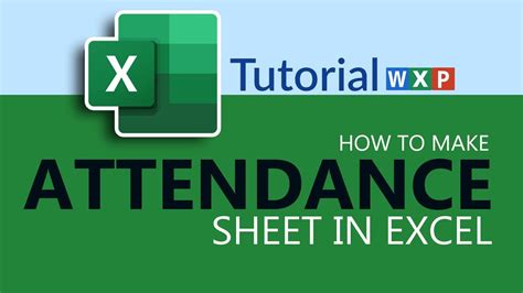 How To Make Attendance Sheet In Excel Wxp Exceltricks Youtube
