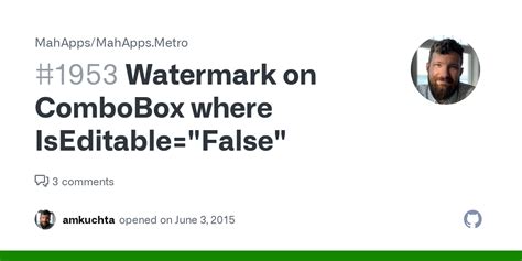 Watermark On Combobox Where Iseditablefalse · Issue 1953 · Mahapps