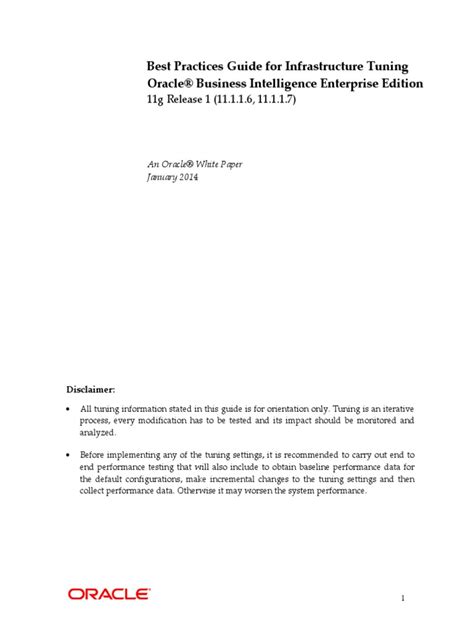 Obiee Tuning Guide V4 Pdf Networking Internet And Web