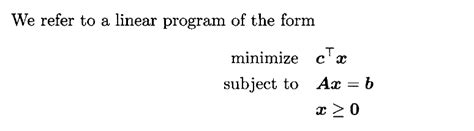Solved We Refer To A Linear Program Of The Form Minimize Ctx