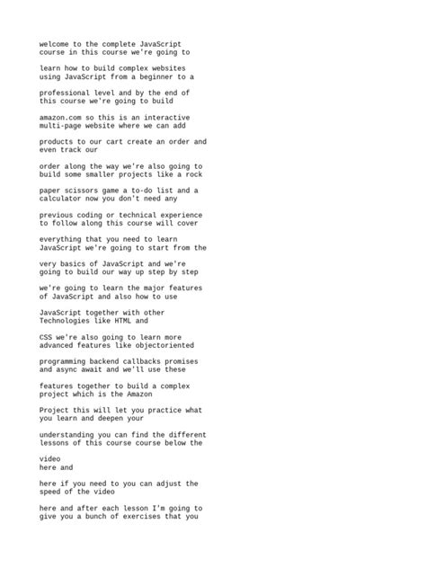 English Javascript Tutorial Full Course Beginner To Pro 2024 Downsub Com Pdf