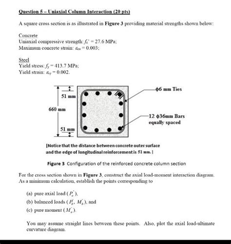 Solved Question 5 Uniaxial Column Interaction 20 Pts A