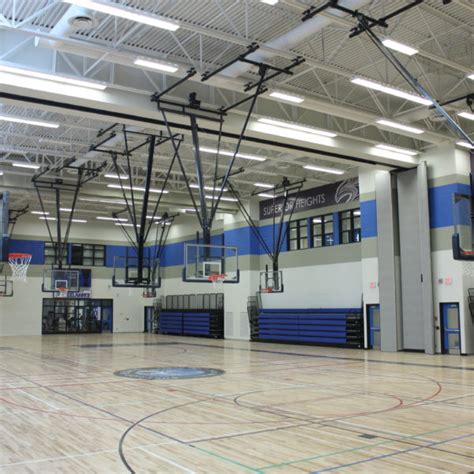 Bent Stem Ceiling Mount Basketball Backstops