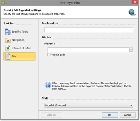 Hyperlinks Zu Dateien Definieren HelpNDoc