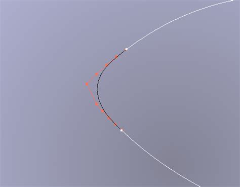 Surface Blend Curve Joining 2 Edges With G3 Continuity Orange Polygon Represent The Control