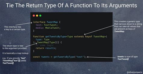 Oliver Jumpertz On Linkedin 💙 Typescript Tip 💙 You Can Tie The Return Type Of A Function To