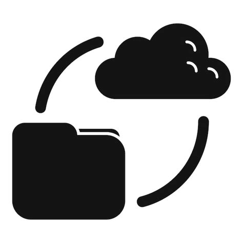 Premium Vector Data Transferring From Cloud Storage To Folder Icon