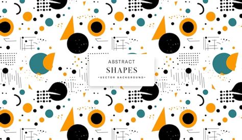 Premium Vector Random Shapes Pattern Background