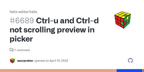 Ctrl U And Ctrl D Not Scrolling Preview In Picker Issue 6689 Helix
