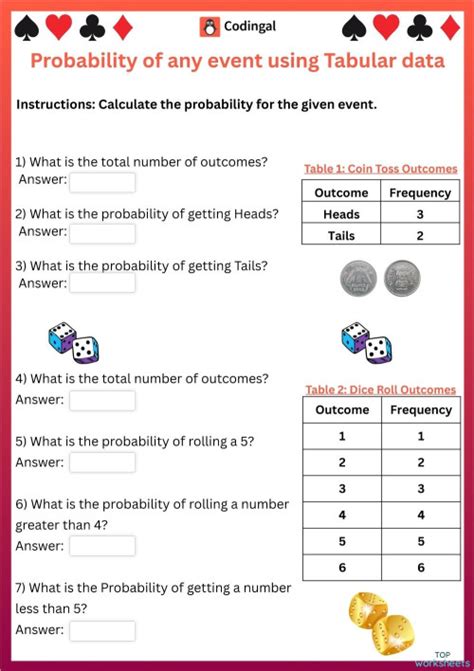 Probability Interactive Worksheets And Online Exercises Topworksheets Probability Interactive Worksheets And Online Exercises Topworksheets