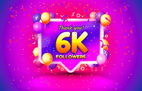 팔로워 여러분 6k 온라인 소셜 그룹 해피 배너 축하 벡터 6에 대한 스톡 벡터 아트 및 기타 이미지 6 감사합니다 공동체 Istock