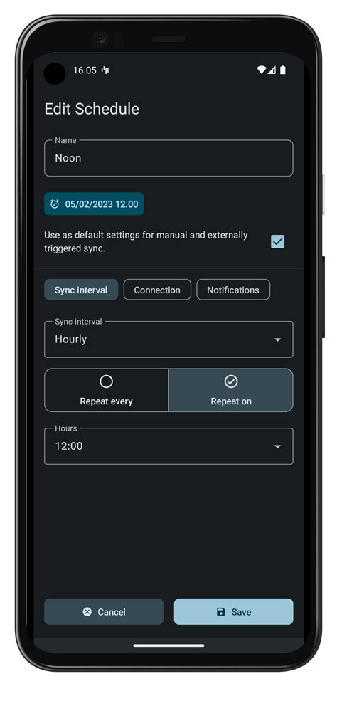 Scheduling Foldersync Documentation