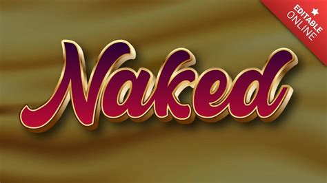 Naked Red Gold Text Effect Generator