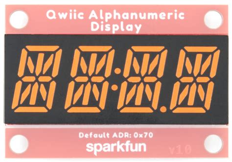 Sparkfun Qwiic Alphanumeric Display Hookup Guide Sparkfun Learn