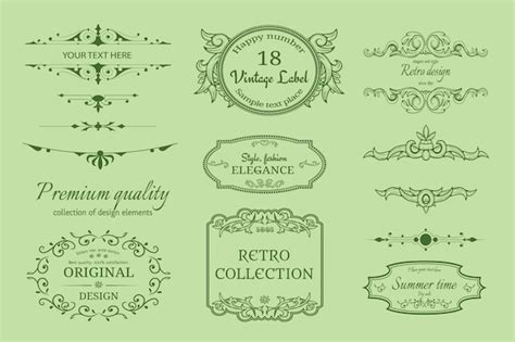 Premium Vector Vector Set Of Element Border