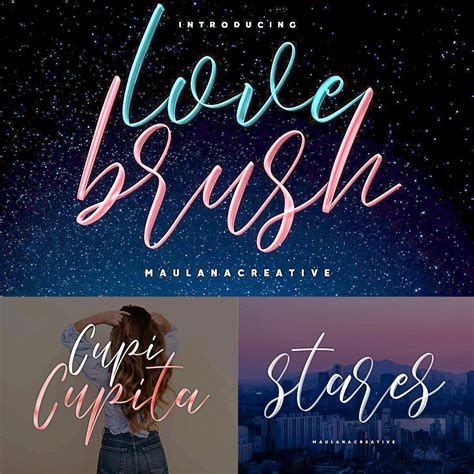Love Brush SVG Font Free Download