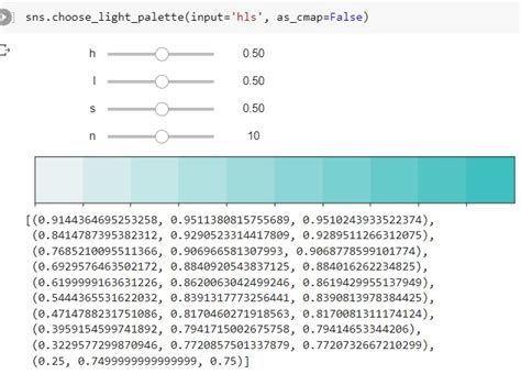 Seaborn Choose Light Palette Method