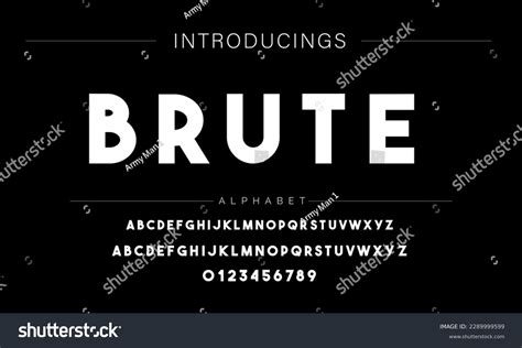 Modern Bold Font Sans Serif Font Stock Vector Royalty Free 2289999599 Shutterstock