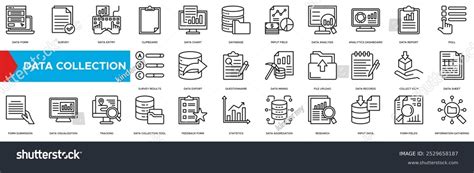Data Collection Icon Data Form Survey Stock Vector Royalty Free