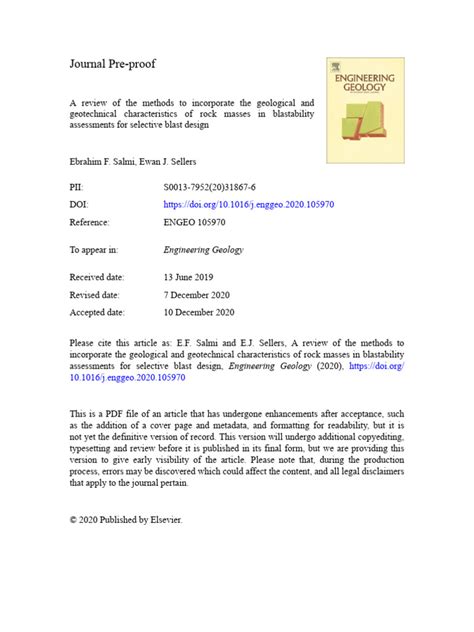 Incorporate The Geological And Geotechnical Characteristics Y