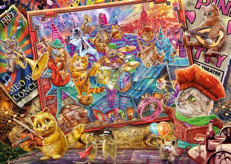 Schmidt Steve Sundram Cat Mania 1000 Piece Jigsaw Puzzle 🧩