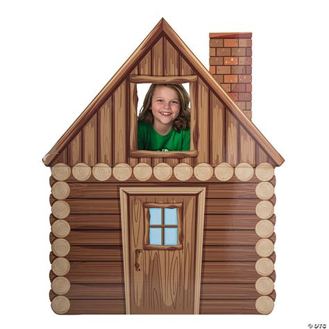 44 X 54 Great North Vbs Log Cabin Cardboard Cutout Stand Up