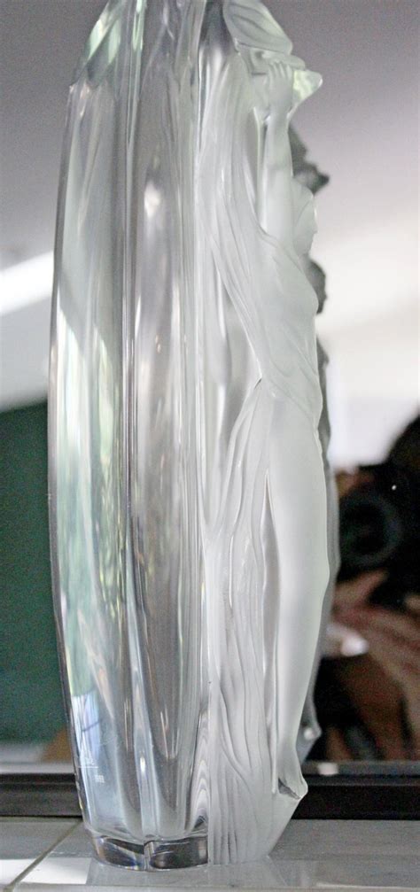Lalique France Crystal Glass Vase By Marie Claude Lalique Eroica Vase