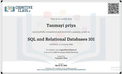 tanmayi priya kotcherla on linkedin certification sql