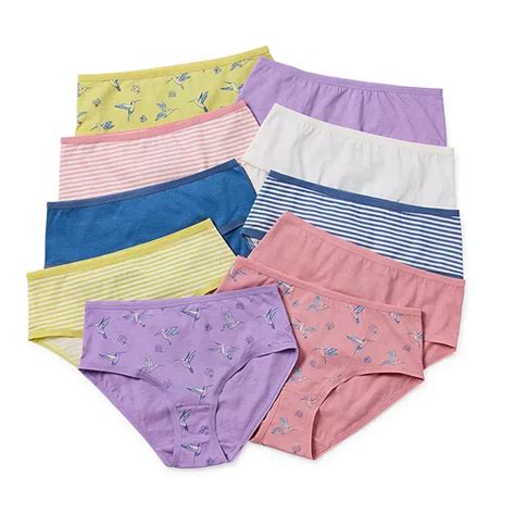 Thereabouts 10 Pack Brief Panty 344395 Color Stripe Bird Pack Jcpenney