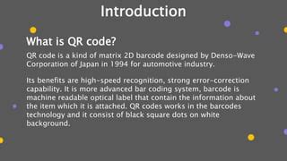 Presentation On QR Code PPTX