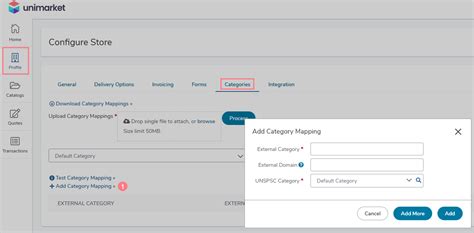 Category Mapping Unspsc Codes Unimarket Supplier Help