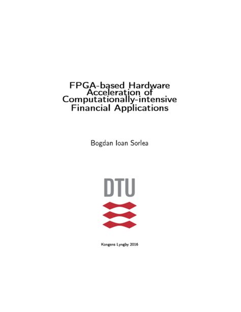 Pdf Fpga Based Hardware Acceleration Of Computationally Intensive Financial Applications