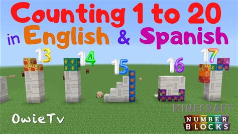 counting 1 to 20 in spanish numberblocks minecraft count in spanish