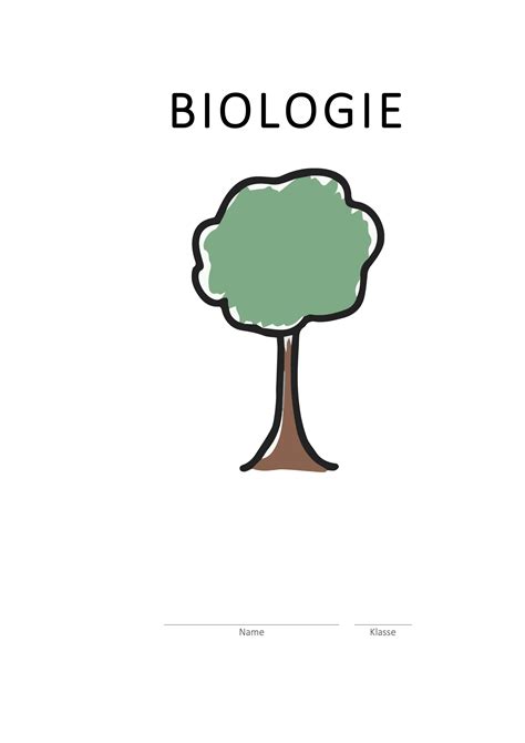 Deckblatt Schule Biologie Baum Vorschaubild Convictorius