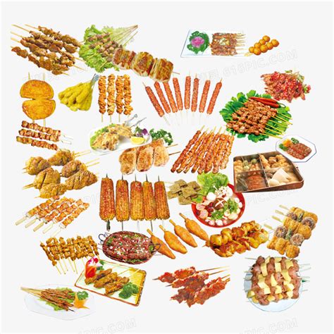 烧烤食材集锦图片免费下载 PNG素材 编号18midmnle 图精灵