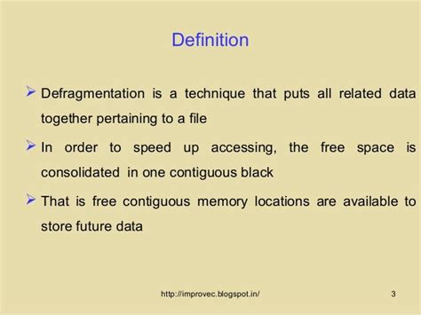 Defragmentation 46