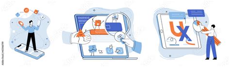 Vetor De Application Testing Metaphor Vector Illustration Application Testing Detector