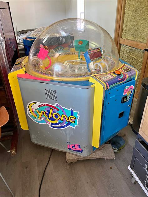 Lot Of 2 Arcade Machines Wheel Of Fortune And Cyclone Selling As Is