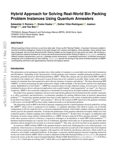 Hybrid Approach For Solving Real World Bin Packing Problem Instances