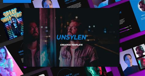 Шаблон Powerpoint с градиентом в метавселенной Unsylen Шаблоны презентаций Включая мода и