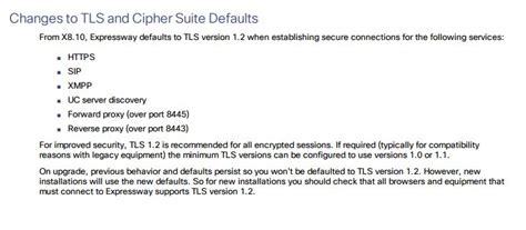 Expressway Application Vulnerability Ssl Certificate Is Supporting Tls 1 0 And Sha1 Cisco