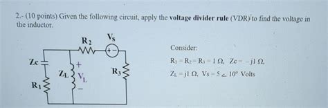 solved 2 10 points given the following circuit apply