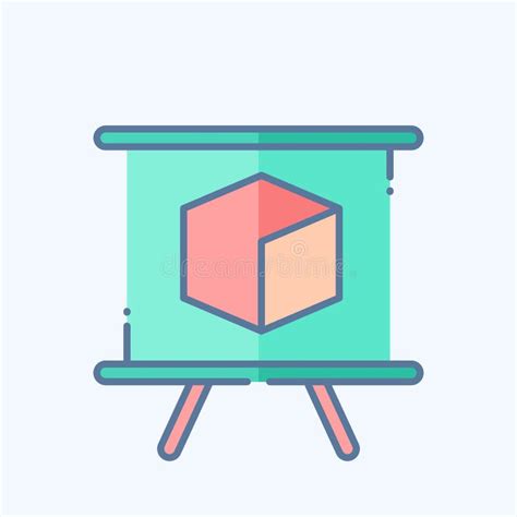 Icon 3d Presentation Related To 3d Visualization Symbol Doodle Style Simple Design Editable