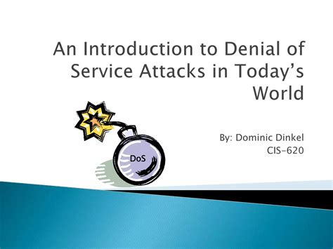 An Introduction To Denial Of Service Attacks Pptx Computer Networking Computing
